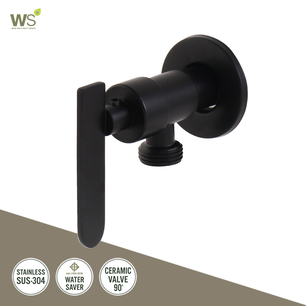 WS-2110-BA วาล์วเดี่ยวฝักบัว สีดำ รุ่น POPO
