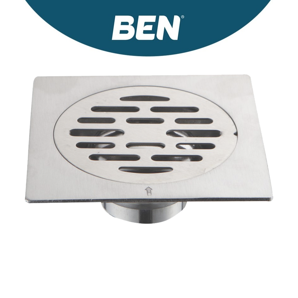 BN MD35555 ตะแกรงน้ำทิ้งพื้น สเตนเลส 304 (ลายแถบตรง)