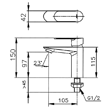 คลิกเลย COTTO ก๊อกเดี่ยวอ่างล้างหน้าแบบก้านโยก รุ่น WALTZ