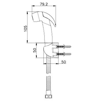 FP-9302-SP ชุดสายฉีดชำระ สีขาว NASCO*คลิกดูรายละเอียดเพิ่มเติม