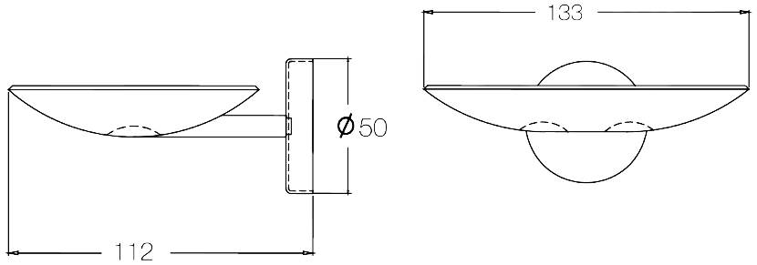 GH-9508 ที่วางสบู่ ผิวเงา รุ่น GOLIATH ยี่ห้อ WS