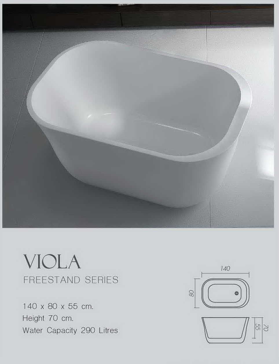 I-Spa FREESTAND BATHTUB Series : VIOLA