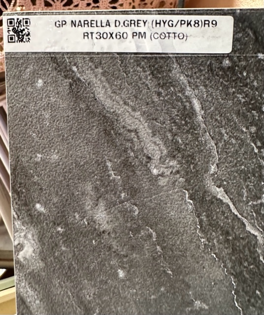 GP 30x60cm NARELLA DARK GREY HYG PK88 R9 RT COTTO PM MATT