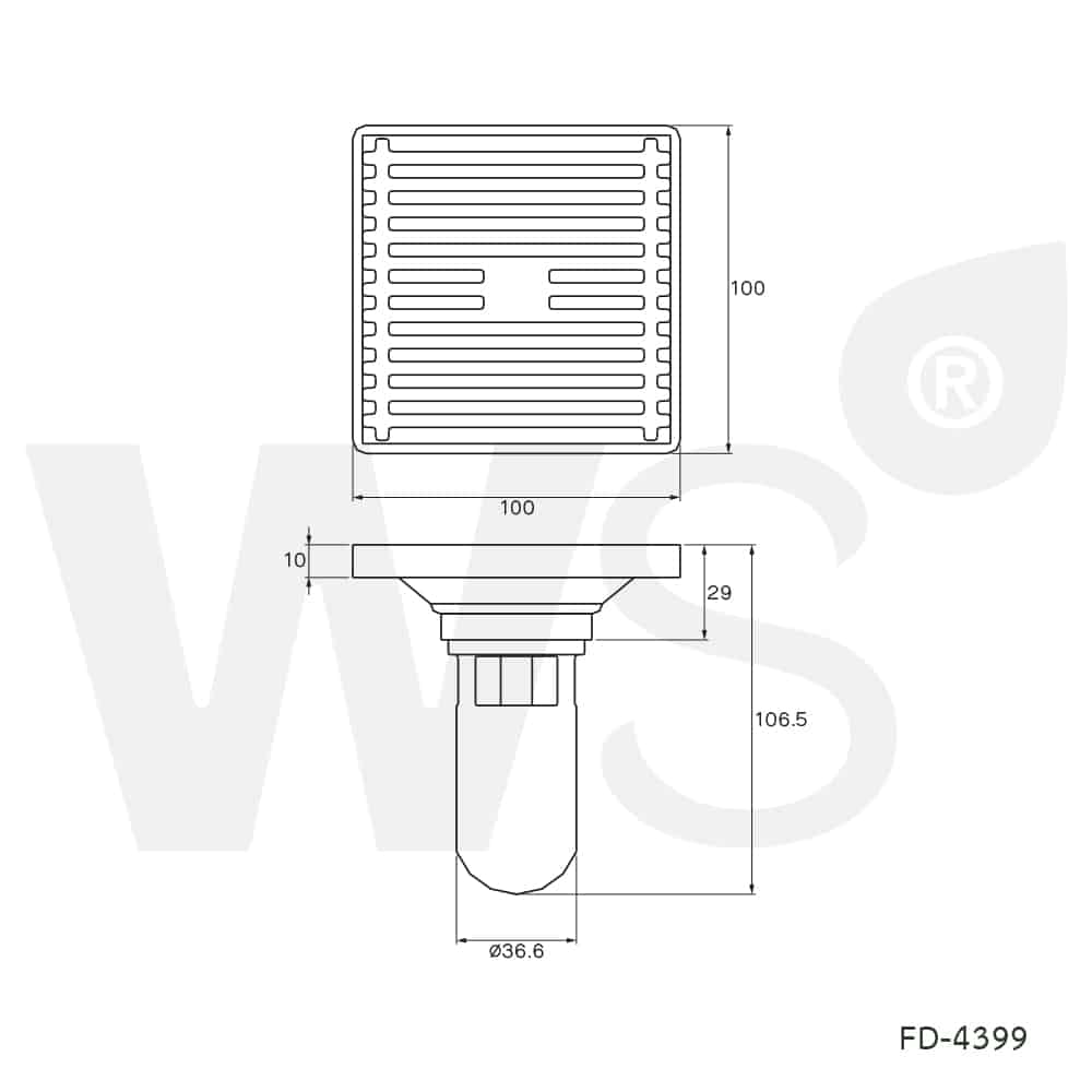 FD-4399 ตะแกรงกันกลิ่นกันแมลงสแตนเลส 4 นิ้ว