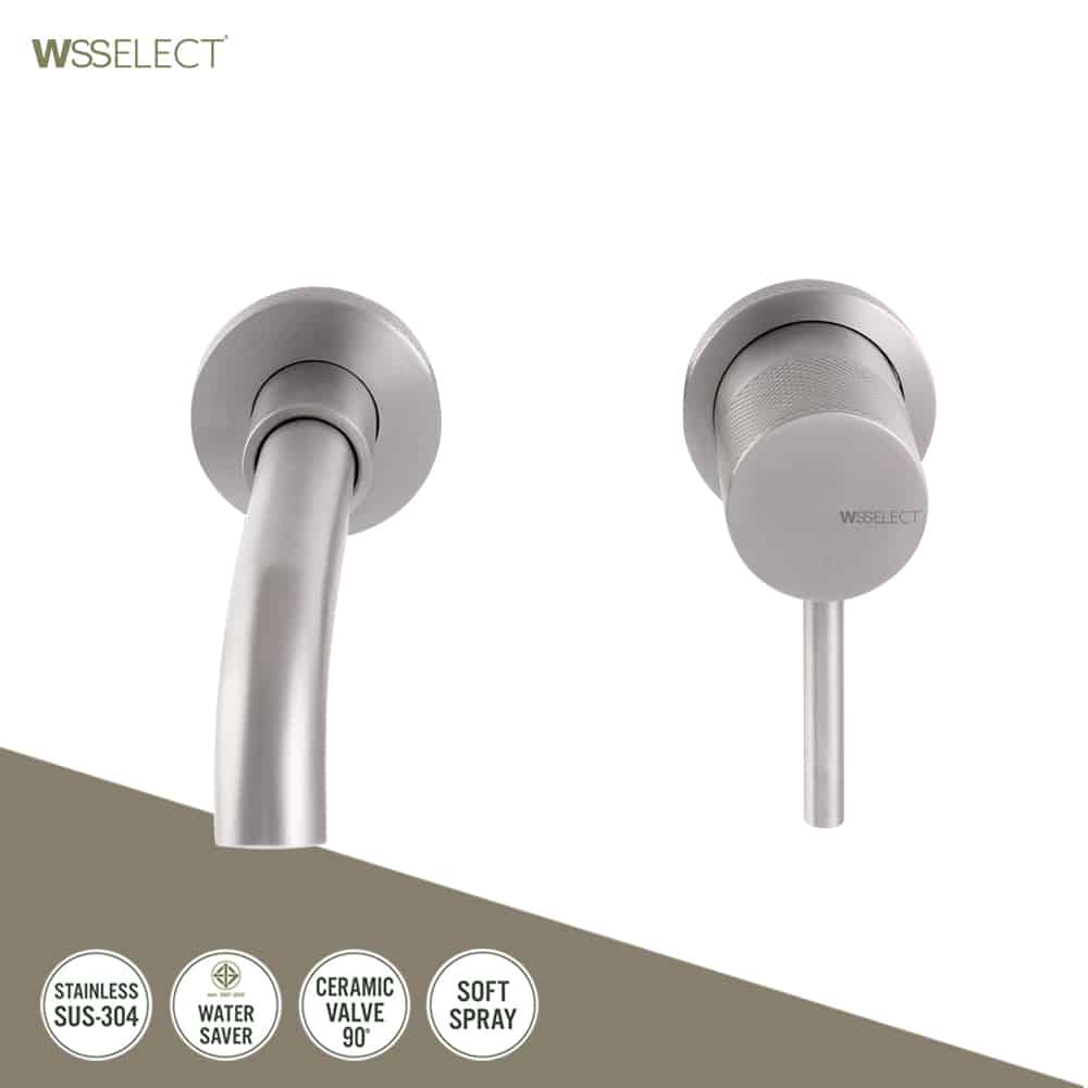 WSS-2053 ก๊อกอ่างล้างน้ำผสม แบบฝังผนัง